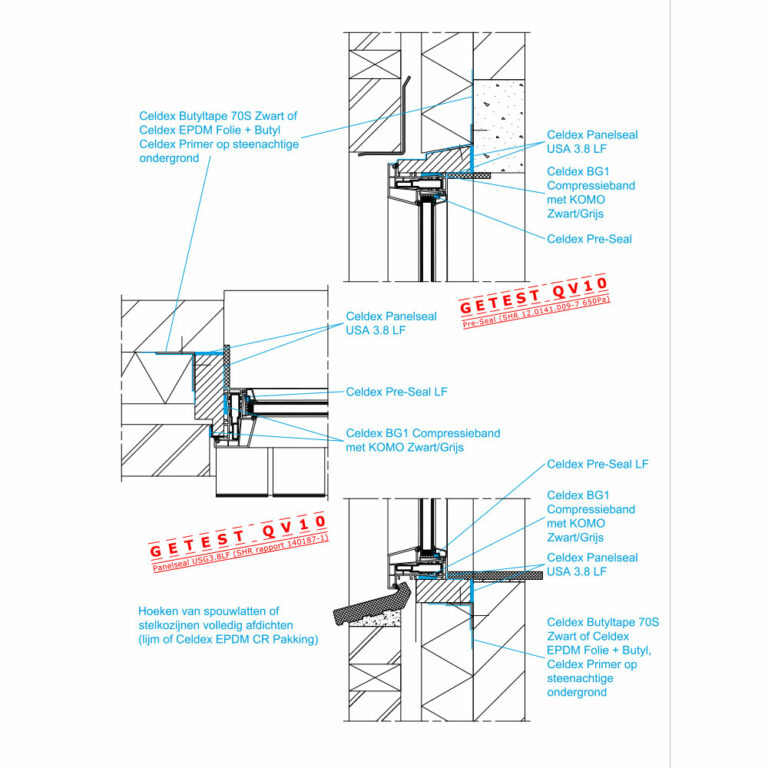 Stelkozijnen afplakken | Celdex